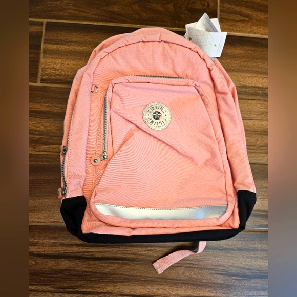 Kipling | Bags | Kipling Pink Backpack Nwt Accordion File Padded Back ...